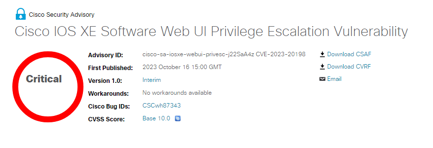 Cisco warns of an actively exploited zero-day in IOS XE Cisco warns of an actively exploited zero-day in IOS XE